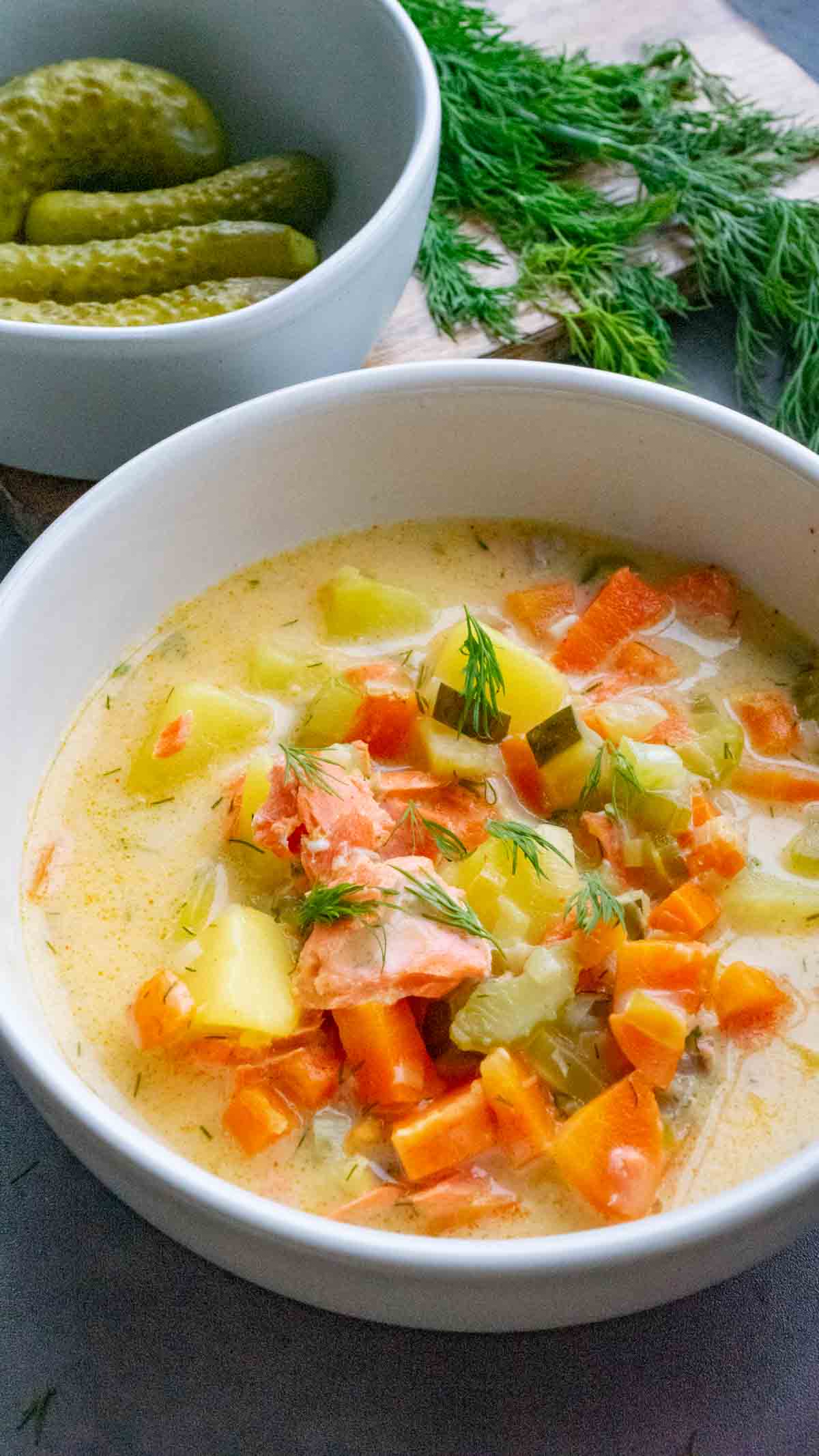 Creamy Dill Pickle Soup - Cooking Like Kate