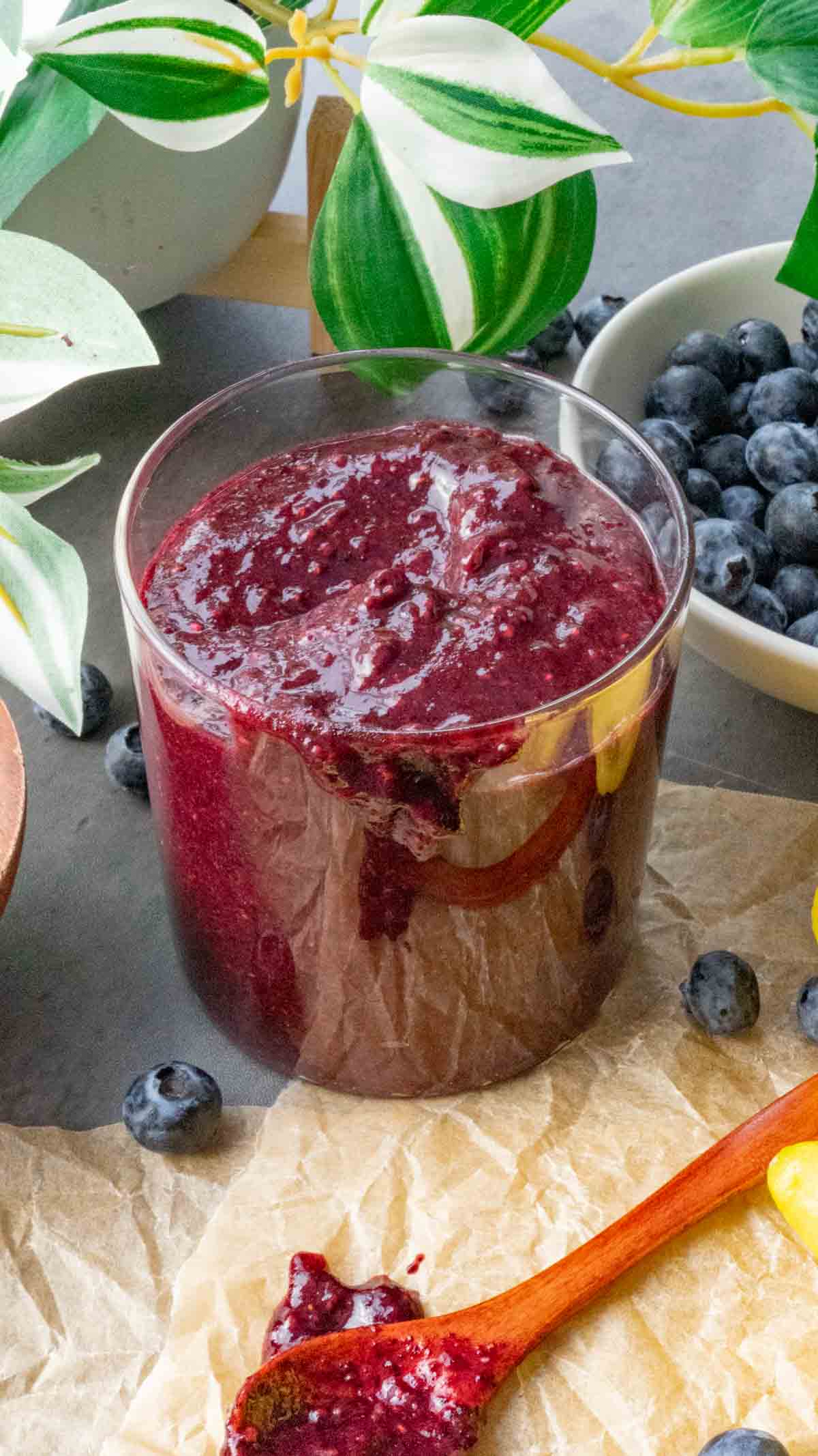 Blueberry Jam No Sugar - Cooking Like Kate